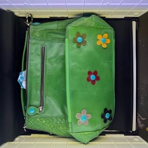 gabs firenze | Bags | Gabs Firenze Green Leather I Love Change Purse ...